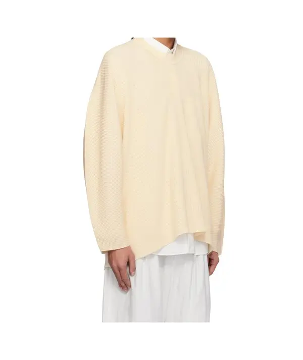 Issey Miyake Homme Plissé Pleated Cotton Sweater