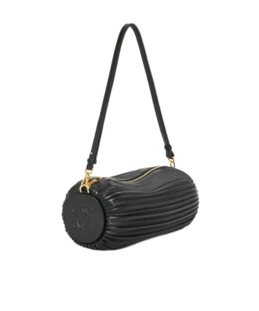 Loewe Bracelet Pouch In Pleated Nappa Lambskin - Black