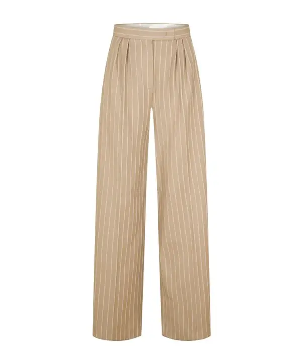 Max Mara Knitted Wide-leg Striped Trousers