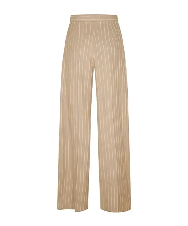 Max Mara Knitted Wide-leg Striped Trousers