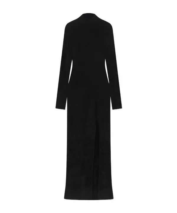 Nanushka Long-sleeve Towelling Maxi Dress - Black