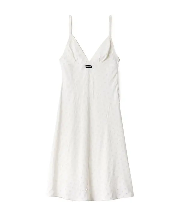 Miu Miu Cady Eyelet Lace Dress - White