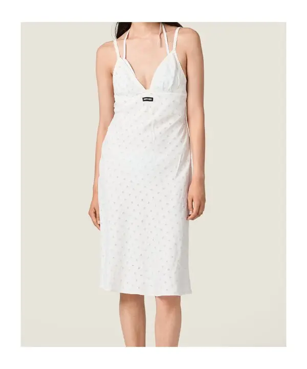 Miu Miu Cady Eyelet Lace Dress