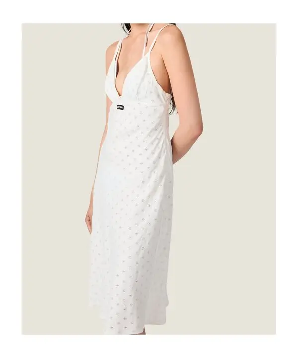 Miu Miu Cady Eyelet Lace Dress