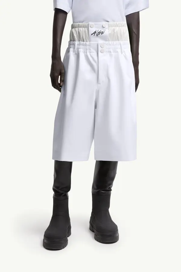 Moncler Logo Print Shorts
