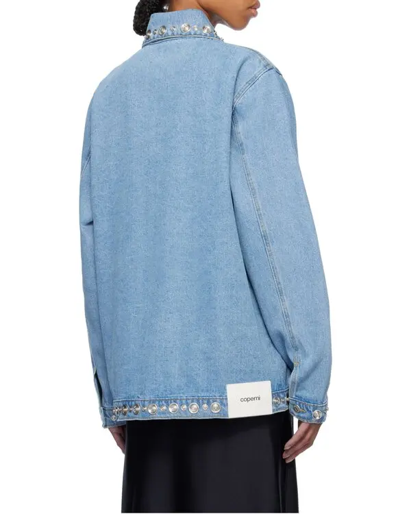 Coperni Studded Denim Jacket - Blue