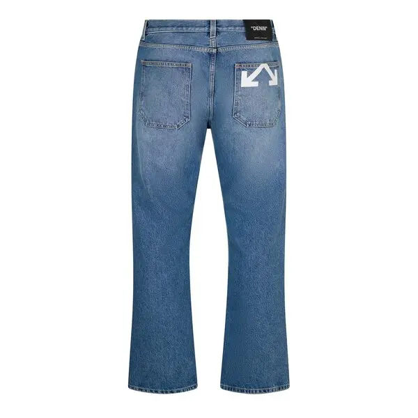 Off-White Half Arrow Straight Leg Jeans - Blue