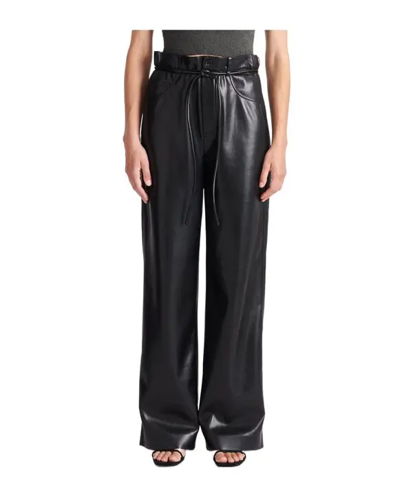 Nanushka Drawstring Wide-leg Trousers In Okobor