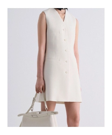 Fendi Ivory Wool Dress