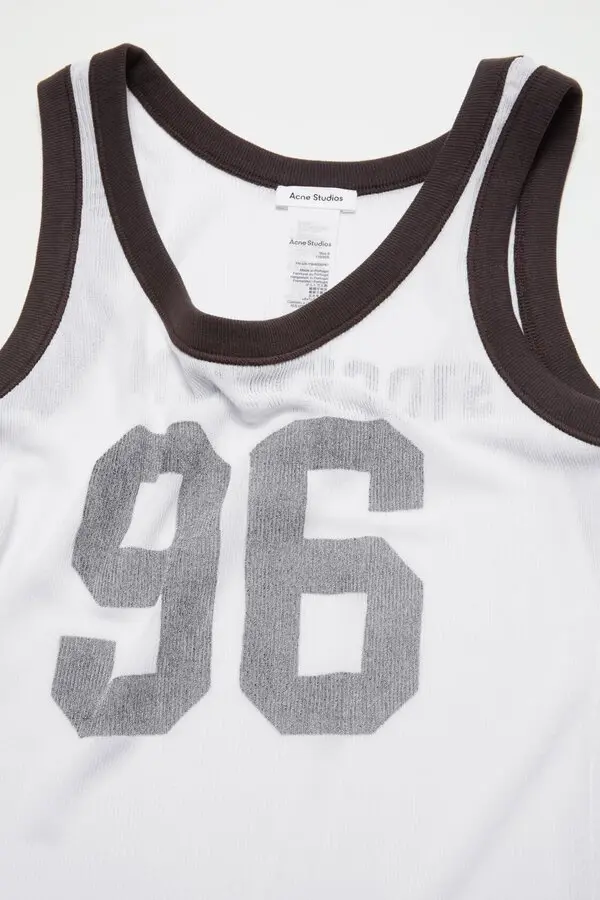 Acne Studios Contrast-number Tank Top - Brown/white