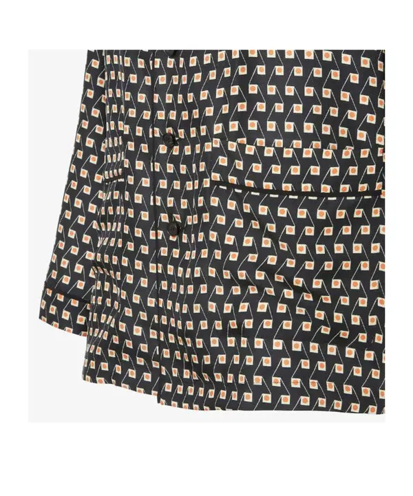 Fendi Black Printed Silk Shirt