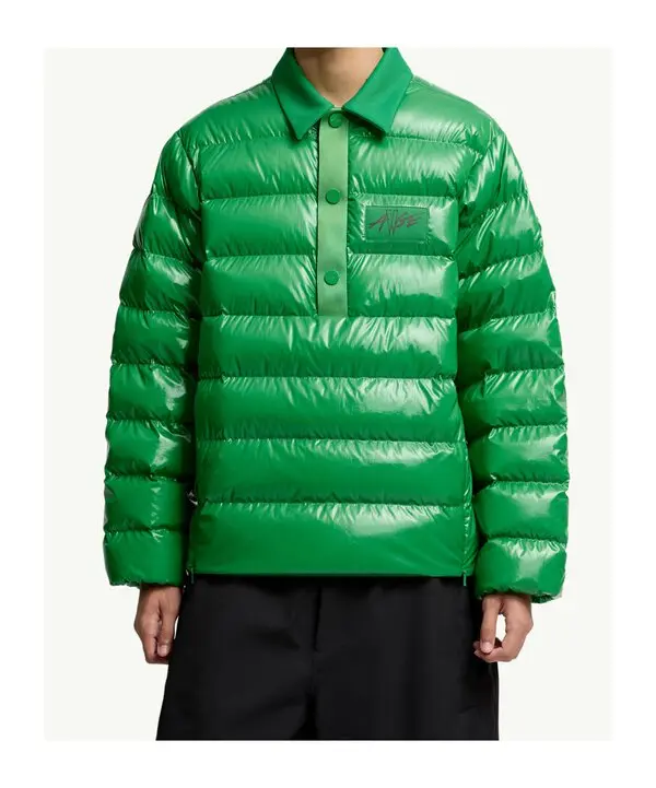 Moncler Long-sleeved Down Jacket With Logo Detail