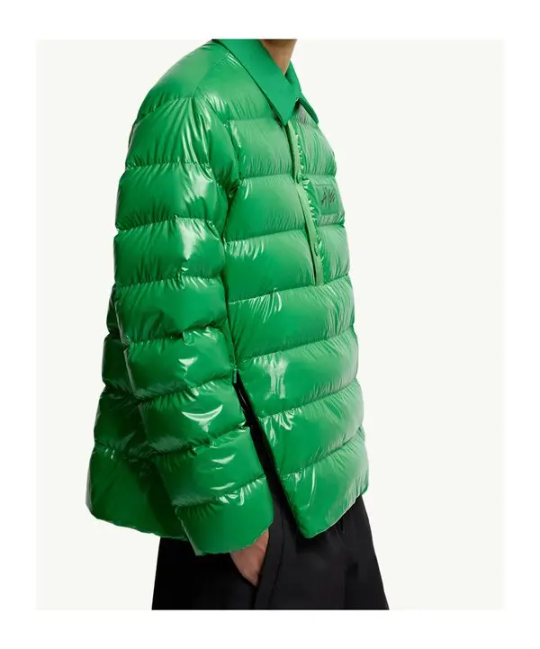 Moncler Long-sleeved Down Jacket With Logo Detail