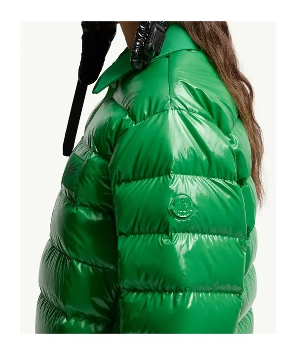 Moncler Long-sleeved Down Jacket With Logo Detail