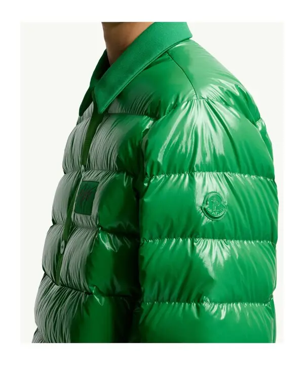 Moncler Long-sleeved Down Jacket With Logo Detail