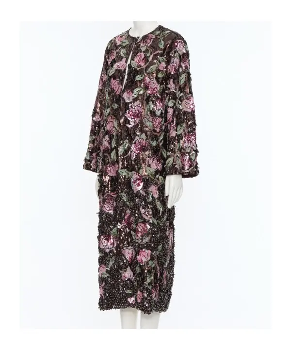 Valentino Garavani Long-sleeved Sequined Dress
