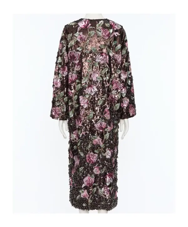 Valentino Garavani Long-sleeved Sequined Dress