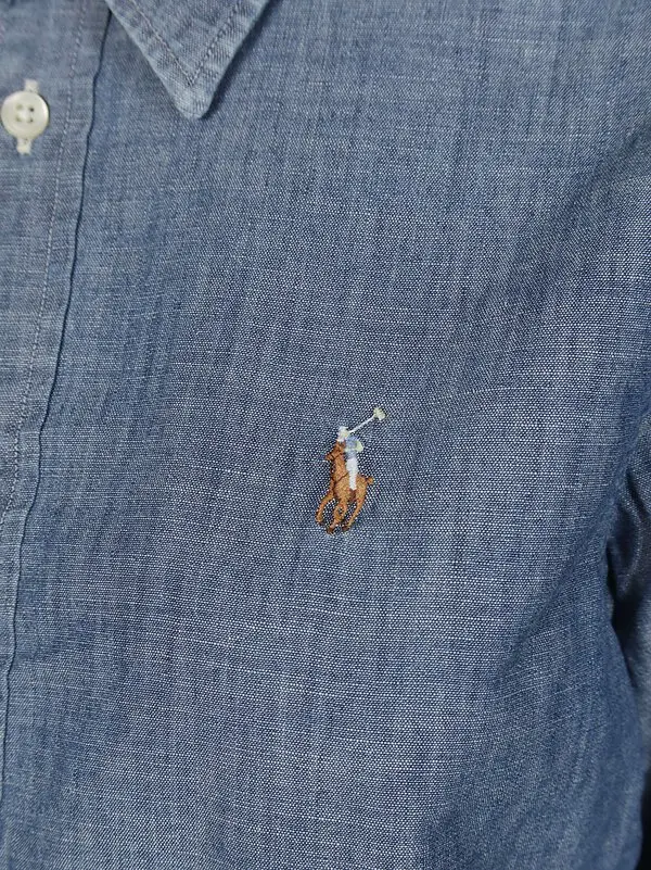 Polo Ralph Lauren Long-sleeved Embroidered Shirt - Blue