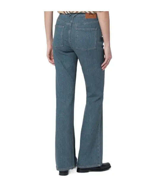 Burberry Logo Patch Bootcut Jeans