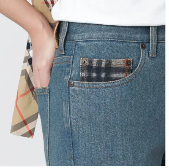 Burberry Logo Patch Bootcut Jeans