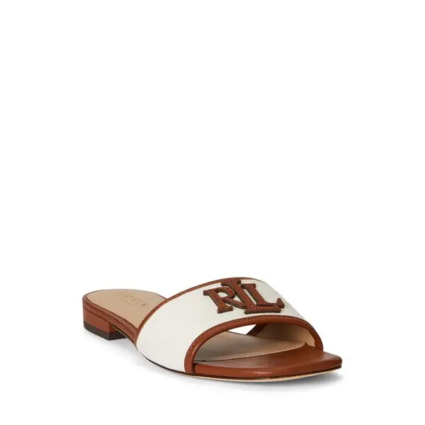Ralph Lauren Everly Real Leather Flat Sandals