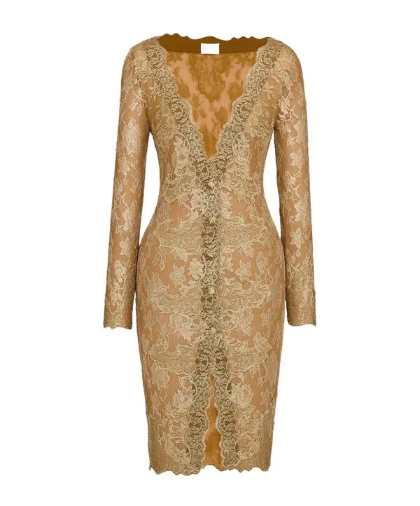 Saint Laurent Long Sleeve Dress