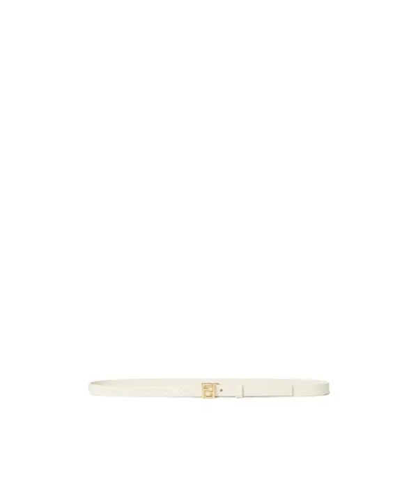 Fendi O'lock Leather Belt - Parchment