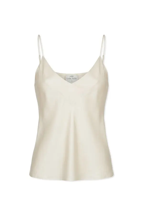 FORTE_FORTE V-neck Silk Camisole