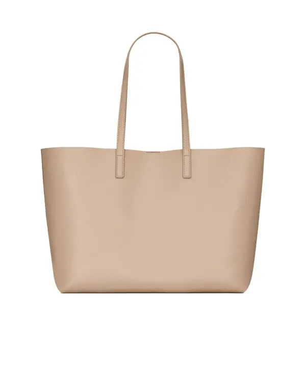 Saint Laurent Logo Detailed Top Handle Bag - Dark Beige