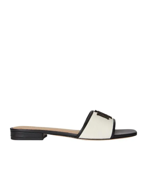 Ralph Lauren Everly Real Leather Flat Sandals