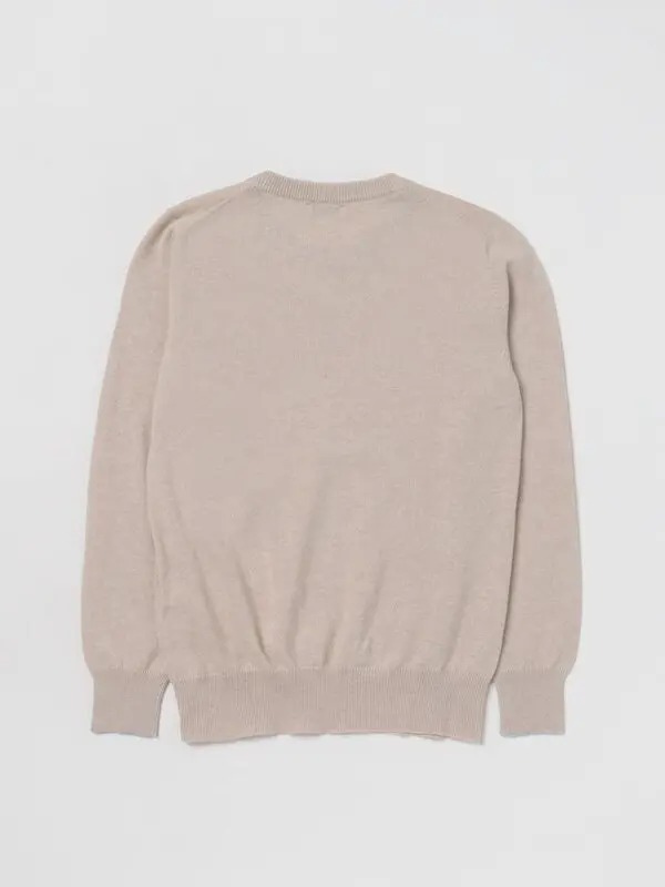 Brunello Cucinelli Round-neck And Long-sleeved Sweater - Beige