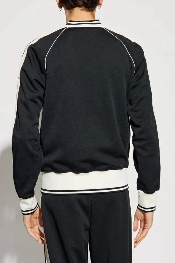 Palm Angels Pa Monogram Embroidered Zip-up Sweatshirt