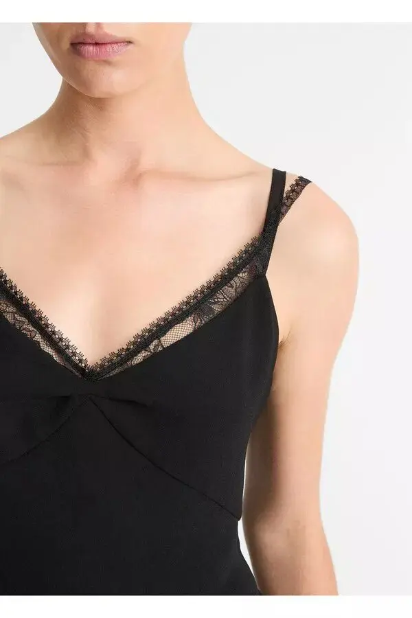 Vince Lace Trim Camisole Top