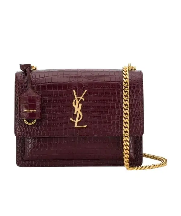 Saint Laurent Medium Sunset Shoulder Bag - Red