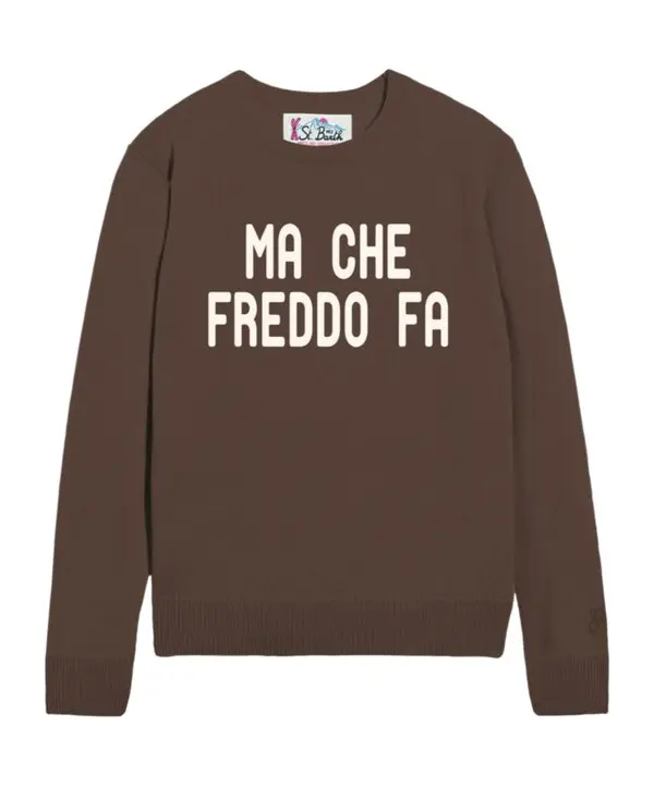 MC2 SAINT BARTH Long-sleeved Knitted Pullover - Brown