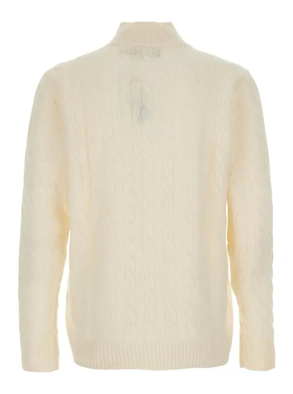 Polo Ralph Lauren Pony Embroidered Cable Knit Quarter Zip Jumper