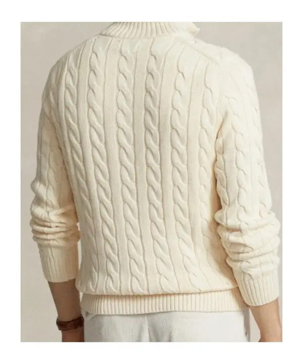 Polo Ralph Lauren Pony Embroidered Cable Knit Quarter Zip Jumper