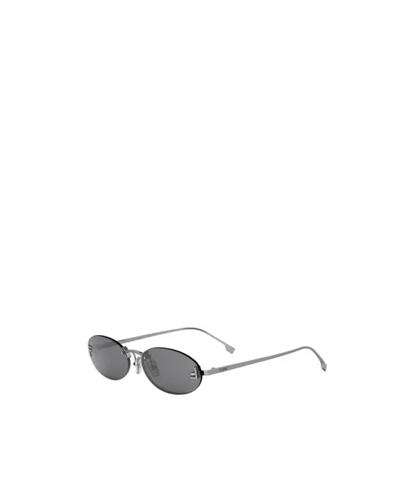 Fendi Frameless Oval Sunglasses - Gray