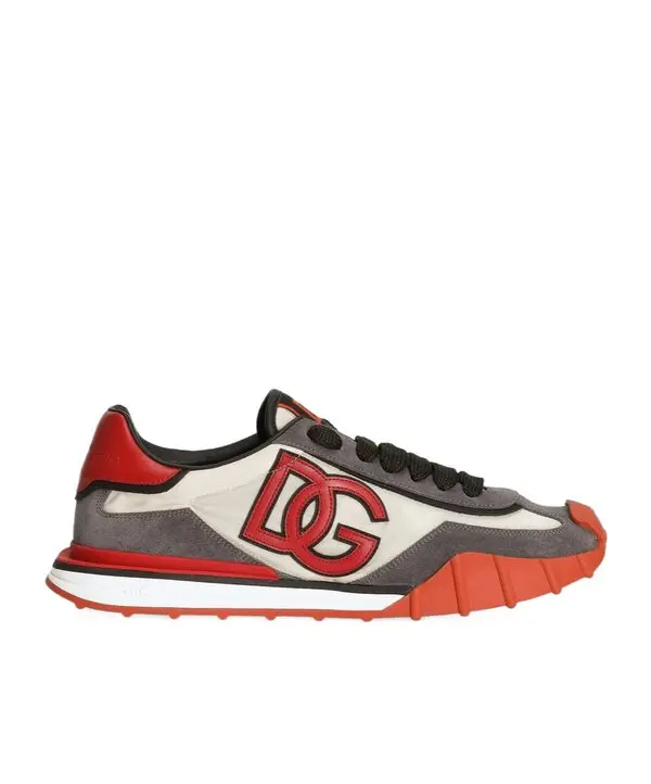 Dolce & Gabbana Dolce Gabbana Dg Logo Patch Sneakers - Black