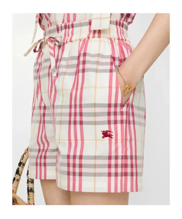 Burberry Check Cotton Shorts