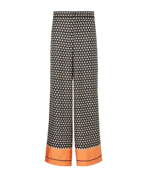 Fendi Printed Silk Trousers