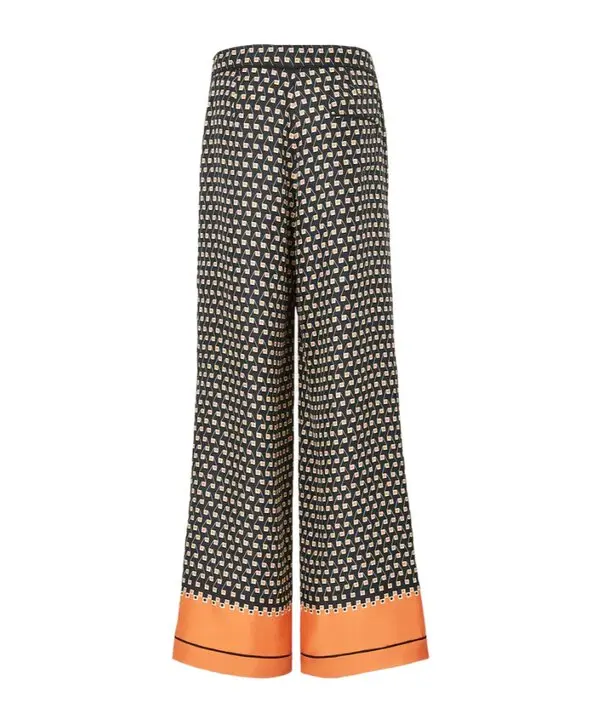 Fendi Printed Silk Trousers