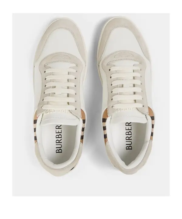 Burberry Plaid Patchwork Low-top Sneakers