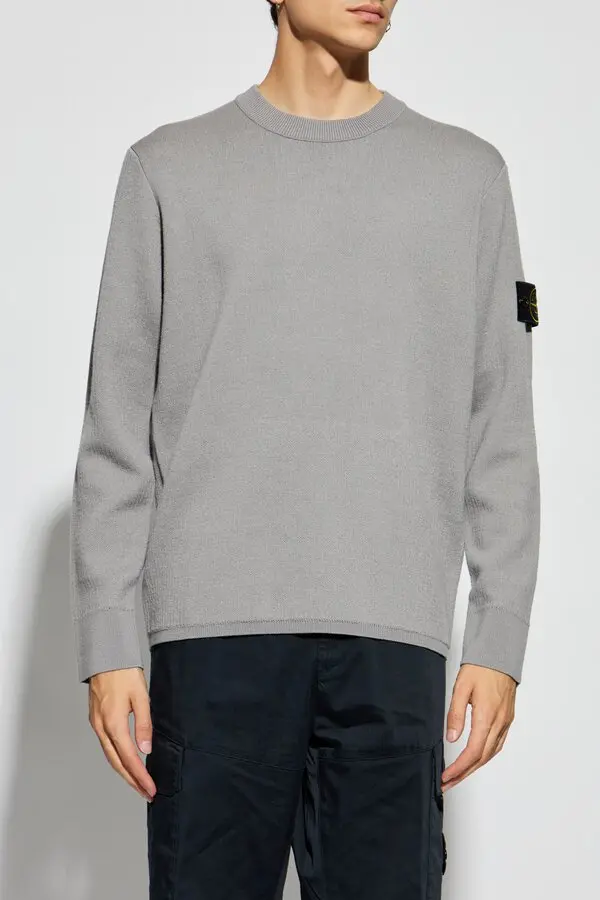 Stone Island Logo Patch Knitted Jumper
