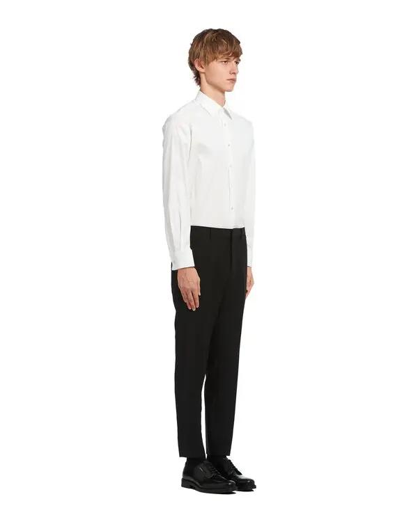 Prada Stretch Poplin Tuxedo Shirt