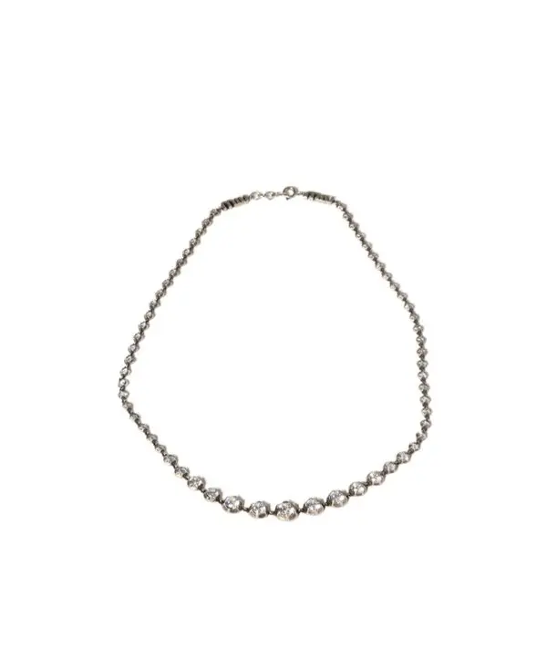 Miu Miu Metal Necklace With Crystals