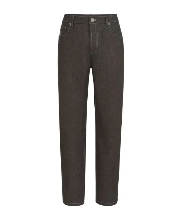 Brunello Cucinelli Virgin Wool Flannel Five-pocket Trousers