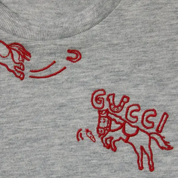 Gucci Embroidered Cotton T-shirt