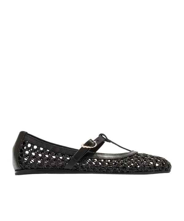 ANCIENT GREEK SANDALS Aerati Flat Mary Jane - Black
