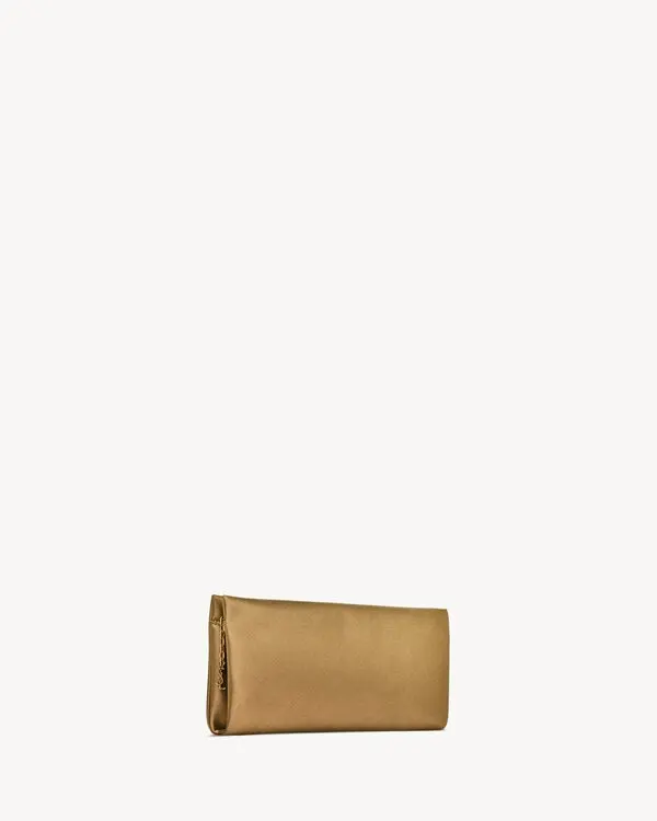 Saint Laurent Evening Soft Clutch In Satin